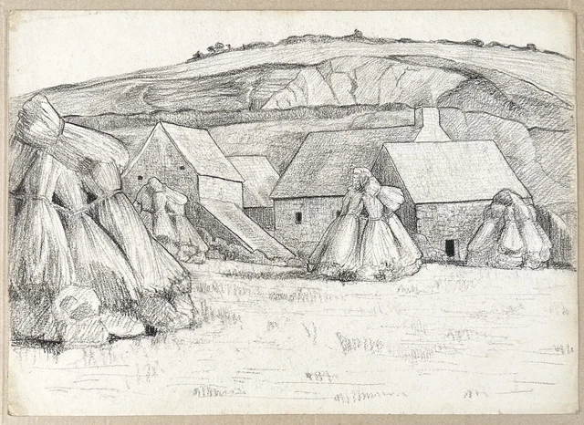 LUIS EDUARDO DE LA ROCHA (1888-1942) Dessin Ancien 1920 Paysage ...