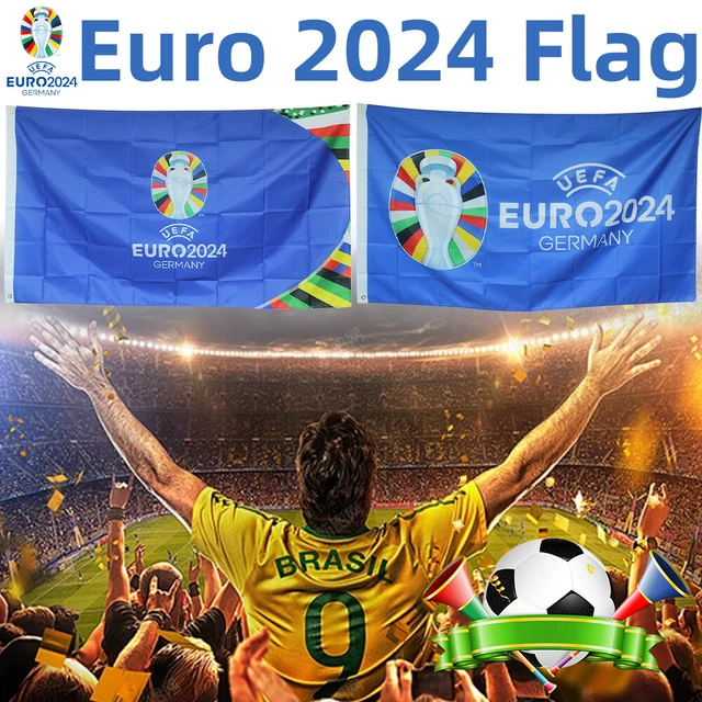 UEFA EUROPEAN FOOTBALL Championship Fans 3X5ft Euro 2024 Flag Banner 90 ...