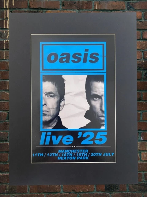 OASIS LIVE 25, Heaton Park, Manchester, Large Mounted Photo Print 16x12 ...