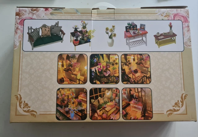 DARCY FLOWER HOUSE DIY 3D Assembly Model Kit Handmade Miniature House £ ...