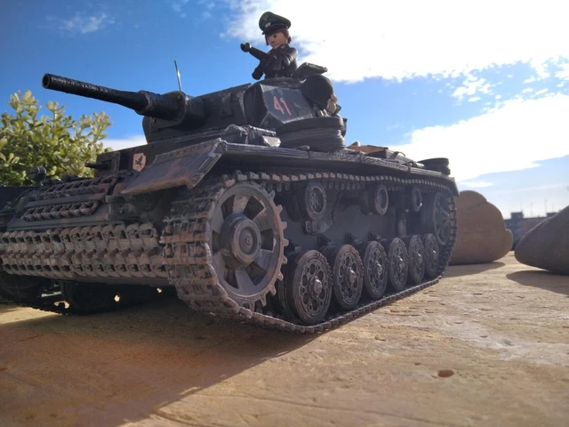 PLAYMOBIL CUSTOM PANZER III 3D + Officiel (France-1942) Ref-003 EUR 216 ...