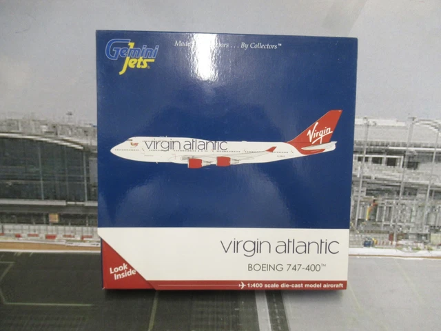 GEMINI JETS 1/400 Diecast Airliner Model Virgin Atlantic Boeing 747-400 ...