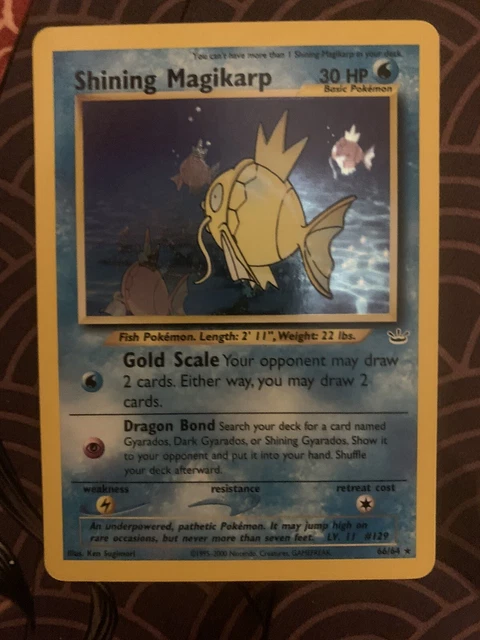 POKÉMON JCG SHINING Magikarp Neo Revelation 66/64 Holo Illimité Super Holo Rare EUR 37,86 ...