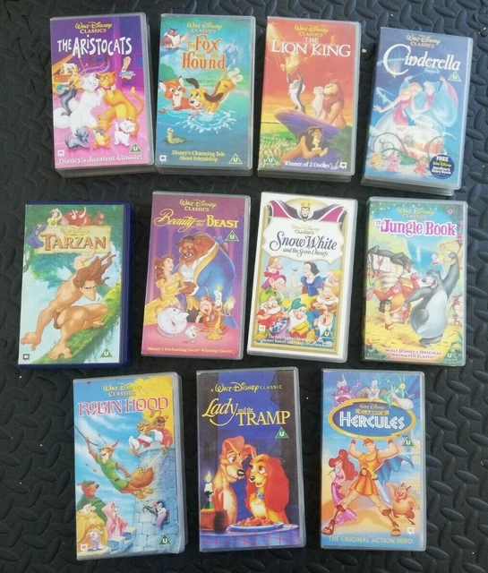 11 X WALT Disney Classics VHS Video Retro Kids Animated Classics Bundle ...