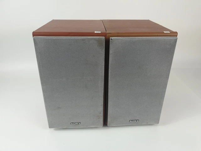 PAIR OF SONY SS-CSPZ50 Bookshelf Speakers Brown Wired 6 Ohm for Hi-Fi ...