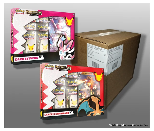 POKEMON TCG CELEBRATIONS V Box [ Lance's Charizard V / Dark Sylveon V ...