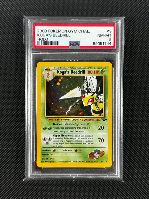 PSA 8 KOGA'S Beedrill 9/132 Holo Pokémon Card Gym Challenge Rare EUR 23 ...