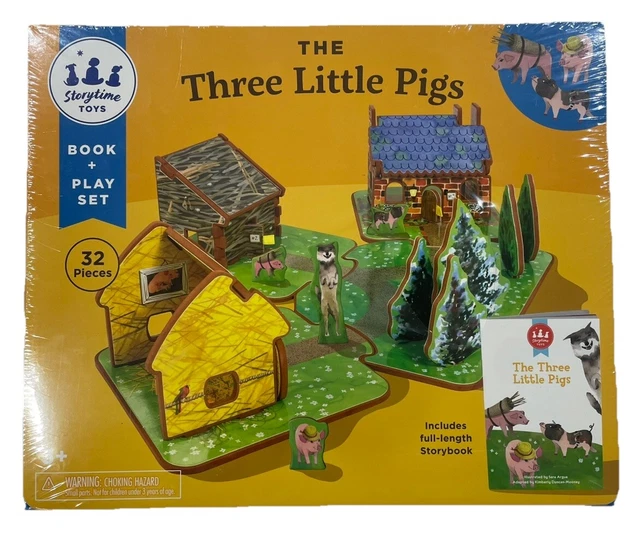 THE THREE LITTLE Pigs Book and Play Set from Storytime Toys $25.00 ...