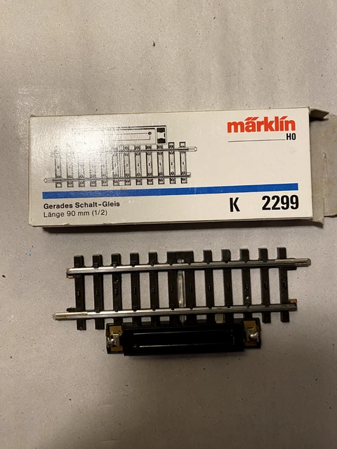 MÄRKLIN 2299 SCHALT-GLEIS gerade 1/2 90 mm K-Gleis Spur H0 OVP #30 EUR 5,03 - PicClick DE