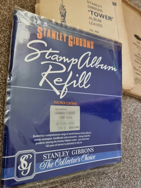 STANLEY GIBBONS STAMP Album Refills Pages Leaves Tower Senator Oxford ...