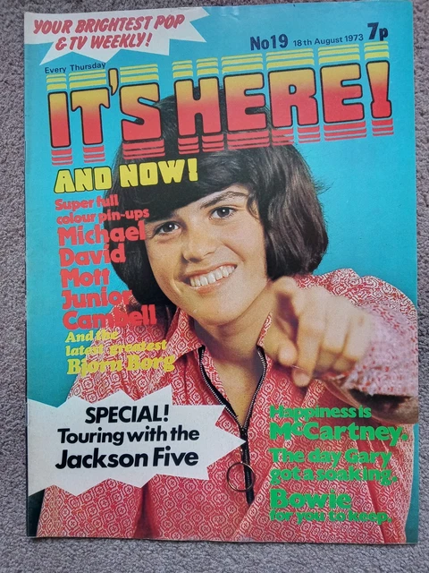 IT'S HERE AND NOW # 19 (1973) Donny Osmond David Bowie David Cassidy ...