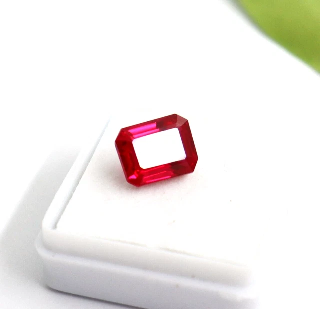 5.10 CT EMERALD cut AAA Quality Burmese Red Ruby Loose Gemstone EUR 10 ...