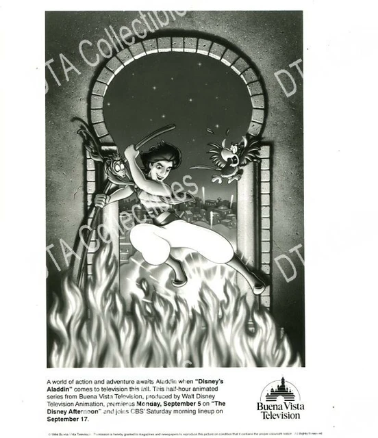 DISNEY'S ALADDIN 8X10 PROMO STILL-ANIMATION-FIRE-BIRD-CARTOON VG £34.79 ...