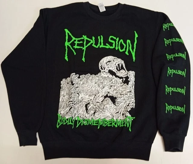 REPULSION SWEATSHIRT DEATH Metal Grindcore Impetigo Fluids Fulci ...