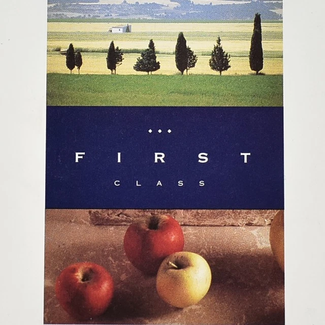 VINTAGE 1997 UNITED Airlines First Class Flight Menu Seattle Los ...