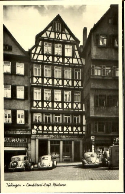 TUEBINGEN ONDITOREI CAFE Pfuderer ungelaufen ca. 1955 EUR 25,15 ...