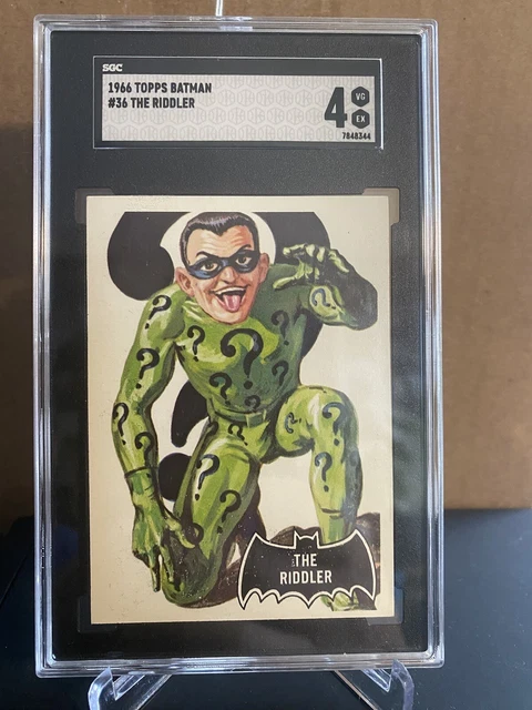 CARTE BATMAN VINTAGE 1966 The Riddler Rookie RC SGC 4 #36 EUR 55,98 ...