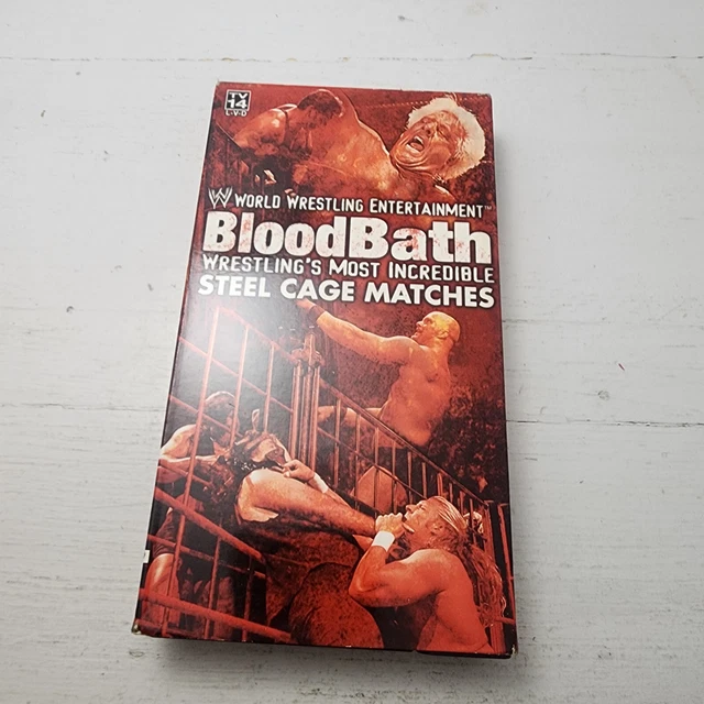 VINTAGE WWE WRESTLING Blood Bath VHS Tape 2003 Y2K Incredible Steel ...