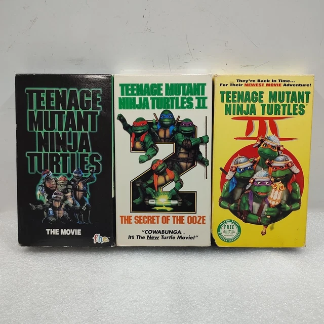 VINTAGE TMNT VHS Lot 1, 2 Secret Of The Ooze And 3 Teenage Mutant Ninja ...