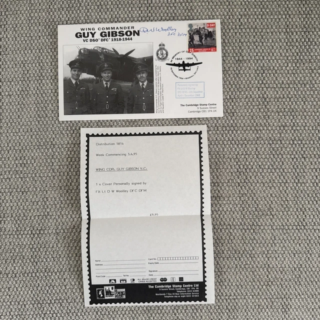 WING COMMANDER GUY Gibson Signed Flt Lt D W Wolley Cover D-Day £9.99 ...