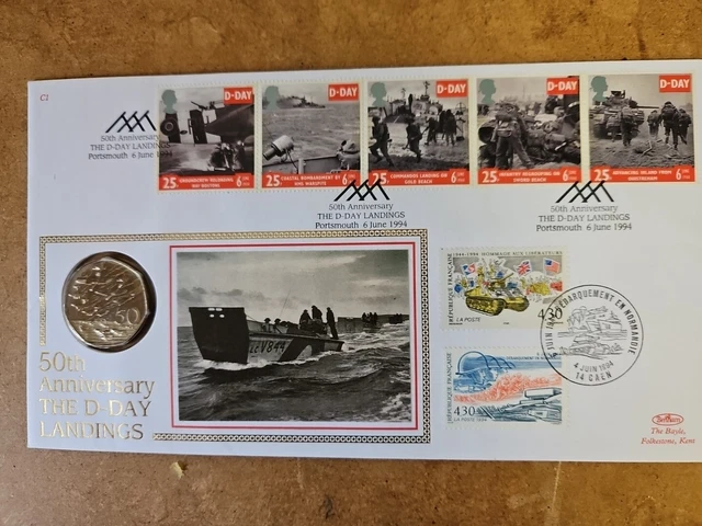 1994 BENHAM '50TH Anniversary of the D-Day Landings' Copertina moneta ...