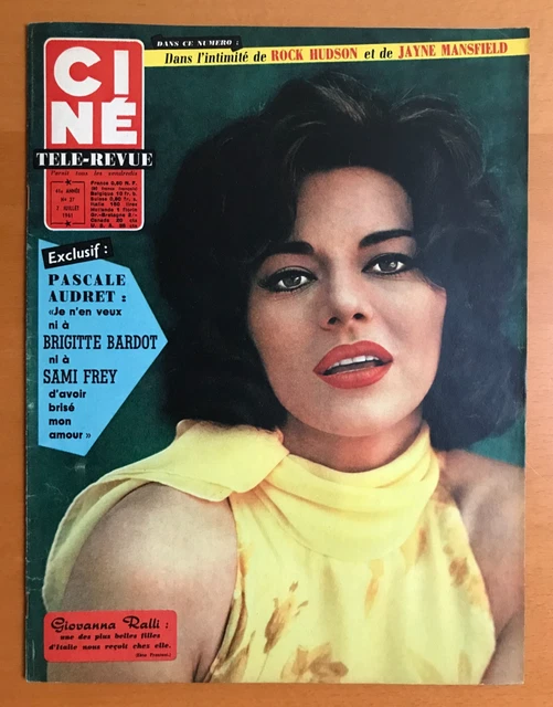 CINE REVUE 27/1961- Giovanna Ralli- Jayne Mansfield- Fernandel- Pascale ...