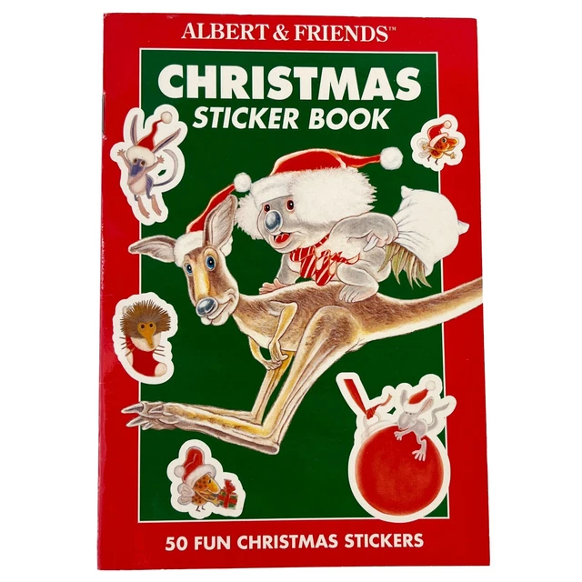 VINTAGE ALBERT & Friends Christmas Sticker Book, Australian Animals 50 ...