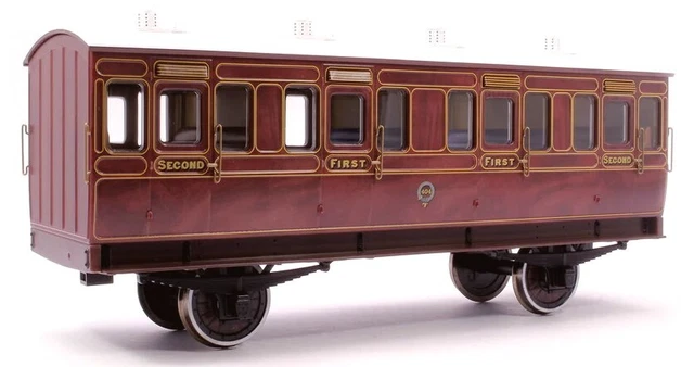 DAPOL O GAUGE 7P-020-300D Stroudley 4 Wheel 1st&2nd Mahogany Coach DCC ...