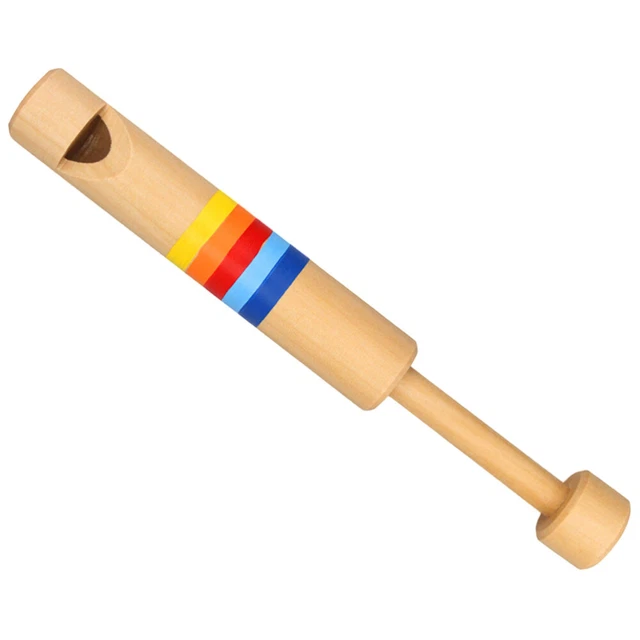 WOODEN WHISTLE KIDS Wind & Brass Instruments Mini Musical Toys £7.51 ...