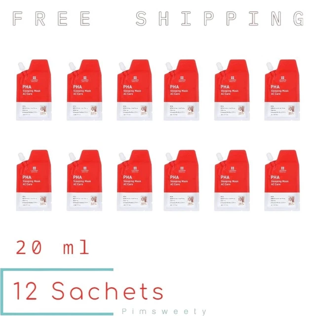 12 SACHETS X 20 ml Leaders In Solution PHA Sleeping Mask AC Care ...