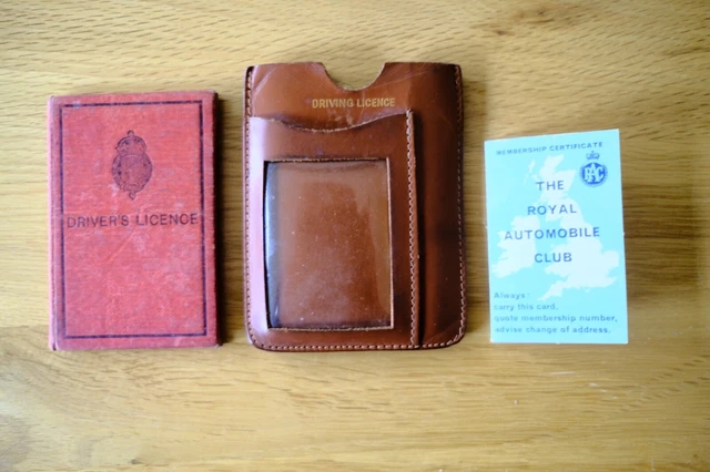 OLD MOTORISTS WALLET/DRIVING License/RAC Membership Certificate. £3.50 ...