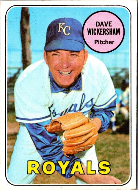 CARTE DE BASEBALL 1969 Topps Dave Wickersham #647 Kansas City Royals ...