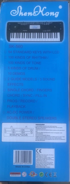 SHEN KONG (SK-560) 54 Key Electronic Keyboard [BRAND NEW IN BOX] £40.00 ...