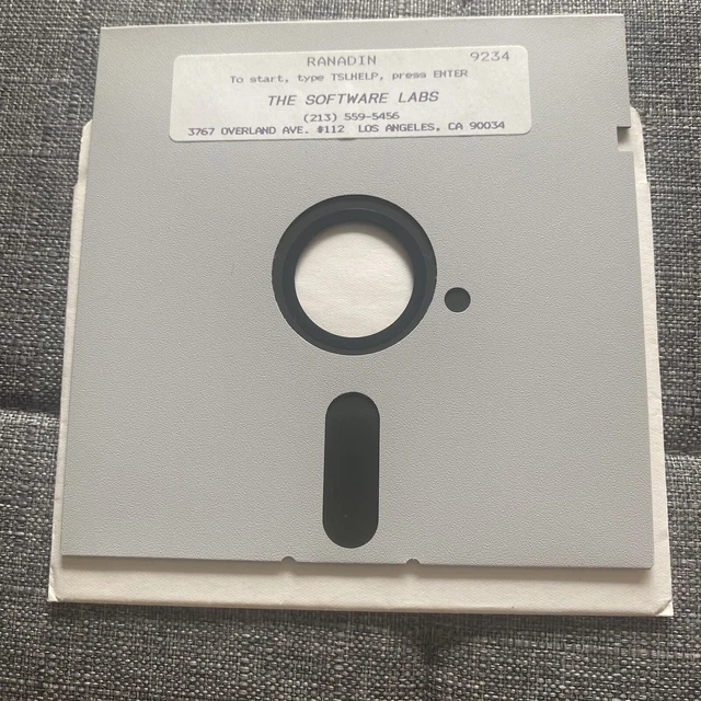 THE SOFTWARE LABS Ranadin Vintage Gaming Floppy Disc 5.25” Grey £7.34 ...
