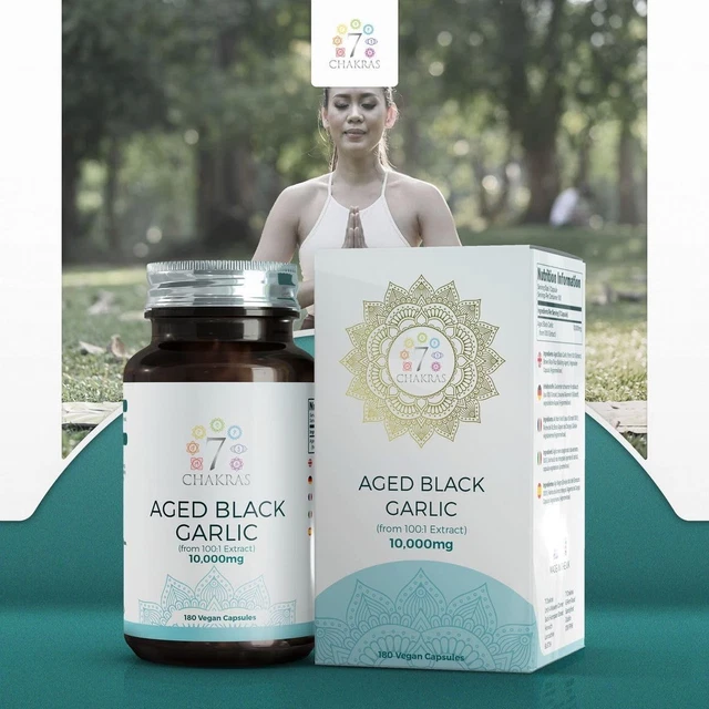 7C AGED BLACK Garlic Capsules | 180 Black Odourless Garlic Capsules ...
