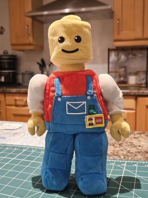 LEGO MAN MINIFIGURE Plush 13" Construction Worker Official 2004 Soft ...