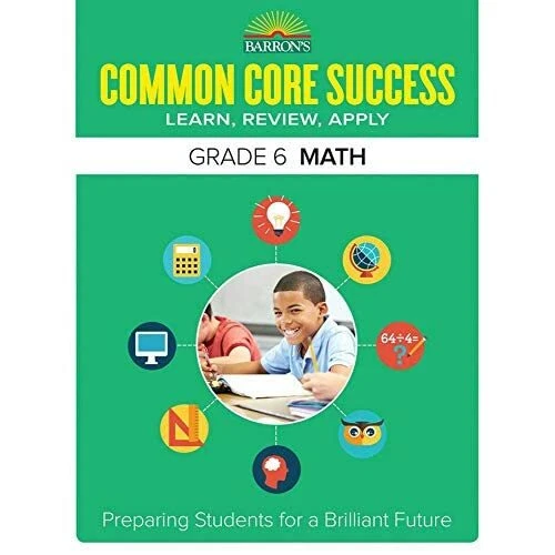 BARRON'S COMMON CORE Success Grade 6 Math Workbook (Cor - Paperback NEW ...