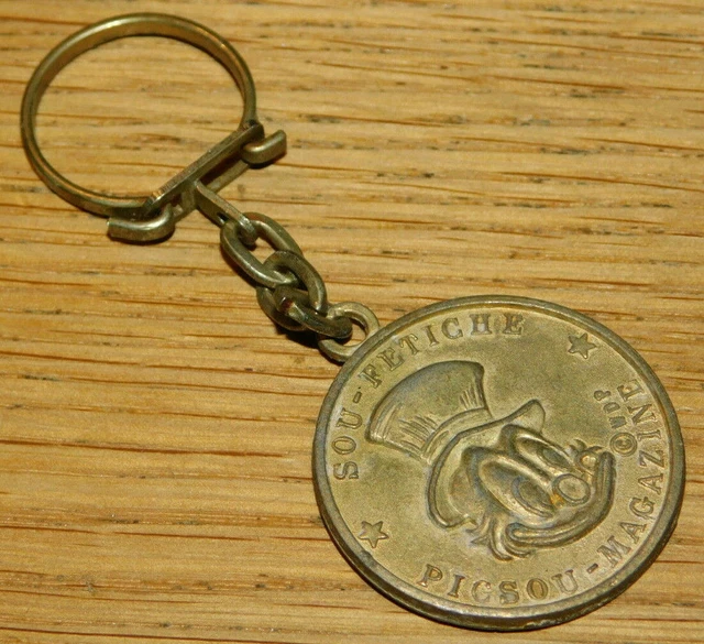 VINTAGE PORTE CLE 1 SOU FETICHE PICSOU magazine DISNEY WD banque ...