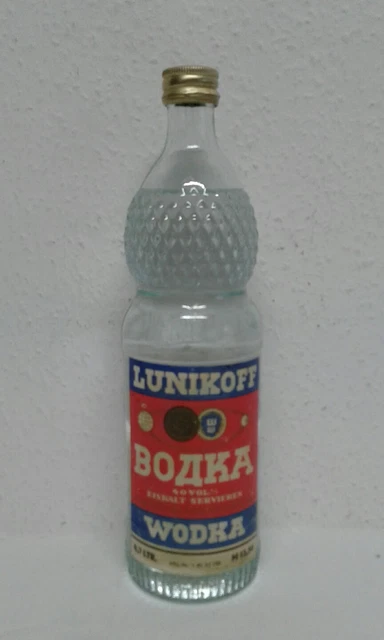 ALTE DDR SCHNAPS Flasche Lunikoff Wodka Vintage russischer Ostalgie VEB ...