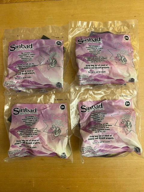 SINBAD LEGEND OF the Seven Seas Burger King toy lot of 4 of card #4 ...