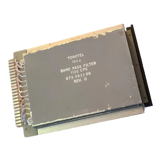 TOROTEL 1864 BAND Pass Filter 1105 Hz 673 0832 00 Rev. 0 $76.49 - PicClick