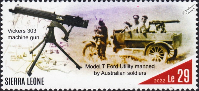 WWI BATTLE OF Jerusalem FORD MODEL T Utility Car/Vickers 303 Machine ...