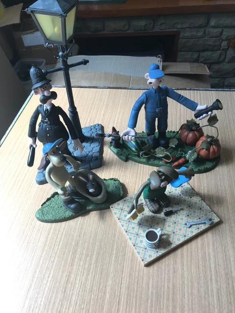 WALLACE & GROMIT curse of the were rabbit 4 complete figures. £25.00 ...