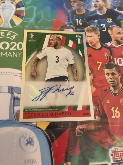 TOPPS MATCH ATTAX UEFA Euro 2024 Autogramm Karte di Marco + ICE Xavi ...