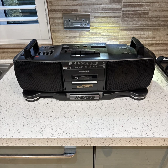 1980S VINTAGE SHARP X-BASS Radio Twin Cassette Boom Box WQ-T360E ...
