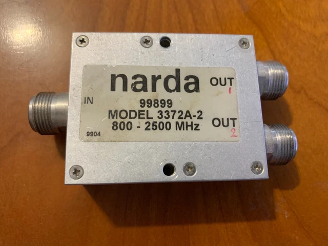 NARDA 3DB SPLITTER Hybrid Coupler Model 3372A-2, N-Type, 3W, 800 ...