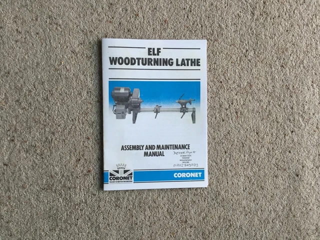 CORONET ELF WOODTURNING lathe instruction manual £8.50 - PicClick UK