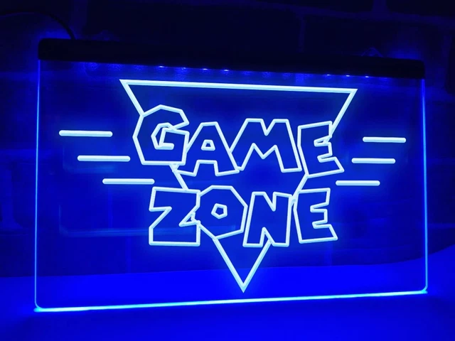 GAME ZONE ROOM store club LED Neon Light Sign gift decor man cave bar ...