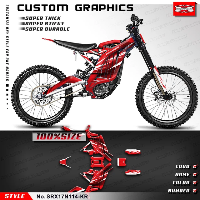MOTOCROSS GRAPHICS CUSTOM Sticker Vinyl Decal Kit for Surron Light Bee ...