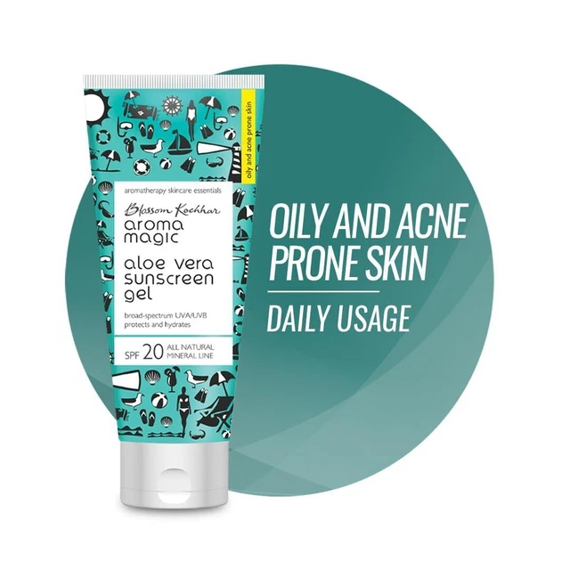 GEL ÉCRAN SOLAIRE Aroma Magic Aloe Vera, FPS 20 hydratant éclaircit les ...